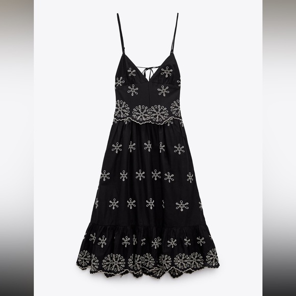 Zara | Dresses | Zara Embroidered Dress | Poshmark